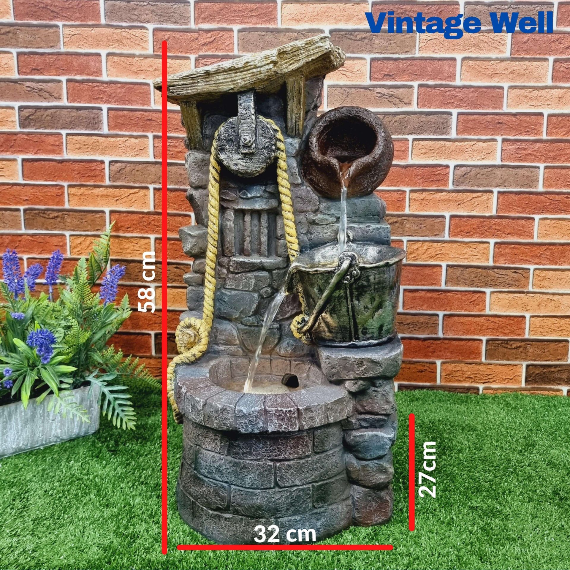 Water Feature - Vintage Well - SR Creations